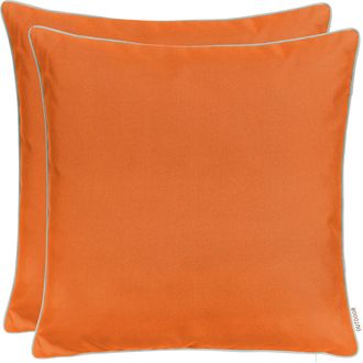 Brandsseller 2er Set Outdoor Kissen 45x45 cm - Wetterfeste Zierkissen mit Paspel - Wasserabweisende Gartenkissen & Dekokissen f&uuml;r drau&szlig;en - Sofakissen f&uuml;r Balkon &