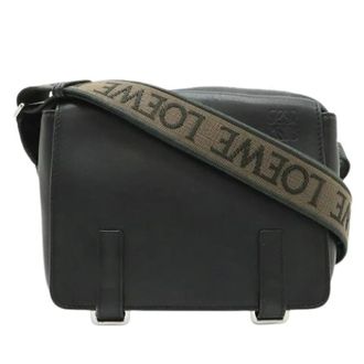 Loewe Pre-owned Anagram Leder Schultertasche - - Pre-owned - Damen - Schwarzk - ONE SIZE