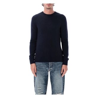 Emporio Armani Feinstrick-Pullover aus reiner Kaschmirwolle - - Knitwear - Herren - Blau - XL