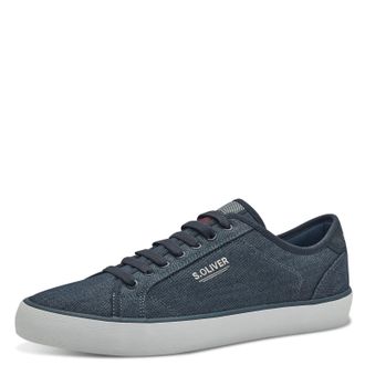 s.Oliver Herren Sneaker flach mit Schnürsenkeln Low Top, Blau (Navy), 43 EU