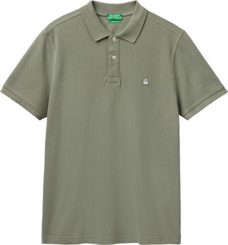Benetton Herren Maglia Polo M/M 3089j3179 Polohemd, gr&uuml;n, Small