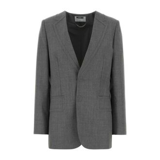 Moschino Femme, Vestes, Gris, Taille: 36 FR Blazer en laine