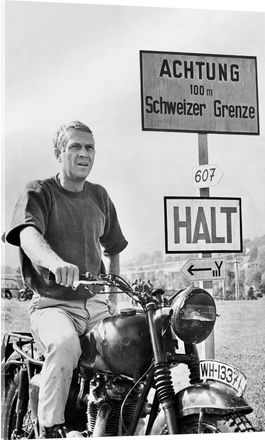 Posterlounge Steve McQueen in Gesprengte Ketten Acrylglasbild von Celebrity Collection 40 x 60 cm Schwarz-Weiß Wandbilder Wanddeko