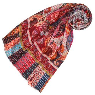 Lorenzo Cana Lorenzo Cana - XXL Cachemire Soie Femme Foulard Foulard 50% Cachemire 50% Soie Color&eacute; Imprim&eacute; Multicolore 70 x 200 cm Foulard Ch&acirc;le Ch&acirc;le &Eacute;tole Multic