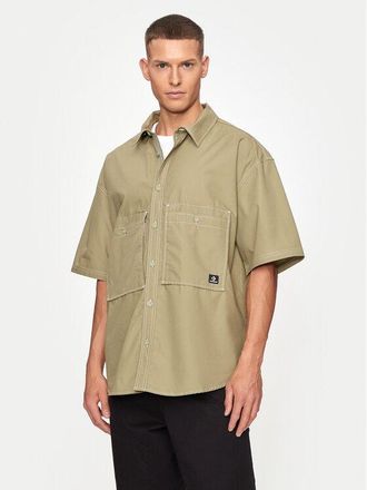 Converse Hemd M Wordmark Utility Shirt 10026433-A02 Khakifarben Regular Fit