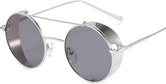 Generic 2025 Designer Punk Hommes et Femmes Lunettes de soleil rétro en métal ombragé (couleur : H, taille : moyen), E, Taille unique