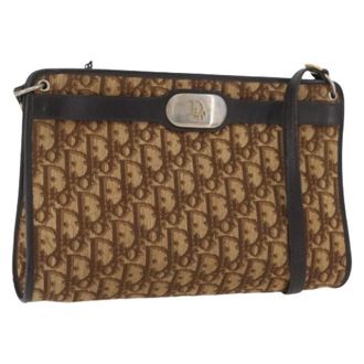 Dior Sac bandouli&egrave;re en toile Trotter Pre-owned - Femme - Pre-owned - Brun - Taille: ONE Size