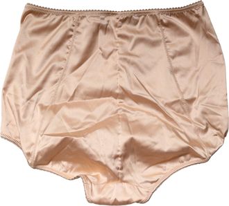 Dolce & Gabbana Womens Beige Silk Blend High Waist Girdle Panty Underwear Elastane Clothing