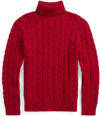 Ralph Lauren Cable-Knit Wool-Cashmere Sweater
