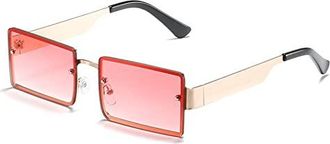 Generic Lunettes de soleil en métal à monture carrée pour hommes et femmes pare-soleil de vacances en plein air (couleur : F, taille : moyen) 2026, F, Taille 