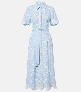 SIMKHAI Midikleid Audria aus einem Leinengemisch