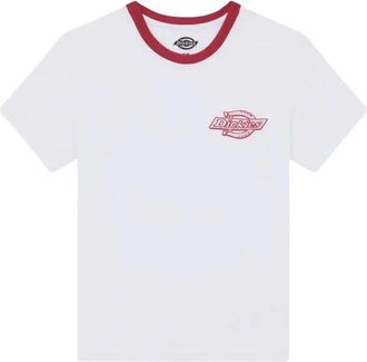 Dickies Plainville Ringer Tee - - Tops - Damen - Wei&szlig; - S
