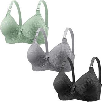 Generic 2 B Ware Femme Sans Armatures Soutiens-Gorge R&eacute;glable Couverture Compl&egrave;te Soutien Bralette Grande Taille Soutien-gorge Quotidien 3, Rose, XL