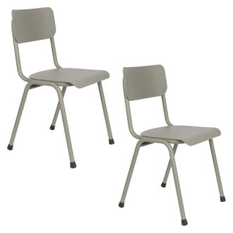 Zuiver Back to School Gartensessel Gr&uuml;n - 2er Set