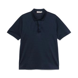 Canali Polo MC Marino - - Tops - Herren - Blau - L