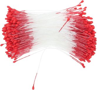 Artibetter Healeved Handgefertigte Doppelkopf Bl&uuml;tenstempel aus Mattem Kunststoff 1mm Ca 380 St&uuml;ck Pro Beutel Selbstgemacht Blumenbasteln f&uuml;r Hochzeitsdeko Scrap