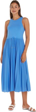 Tommy Hilfiger Damen Kleid Midi Dress Ärmellos, Blau (Blue Spell), XXL