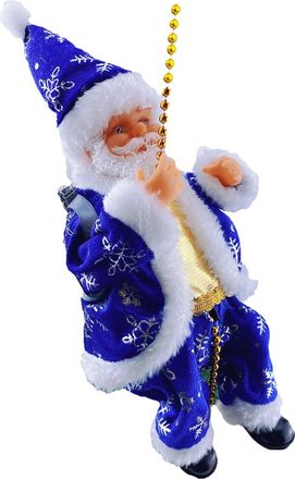 Generic Musikalischer Weihnachtsmann Weihnachtsdekoration - Elektrische Perlenkette Klettern Weihnachtsmann - Wei&szlig;bart Puppe Dekoration F&uuml;r Wohnzimmer Schlafz