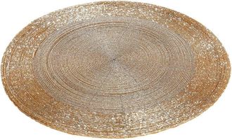 Gilde Platzset Glasperlen, 35 cm, gold