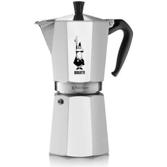 Bialetti Cafeti&egrave;re italienne Moka Express 0,9 L - Aluminium noir - Pr&eacute;pare jusqu&agrave; 18 tasses - Compatible tous feux sauf induction - Bialetti