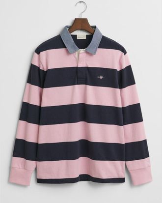 GANT Rugbyshirt mit gesticktem Flag-Logo auf der Brust in