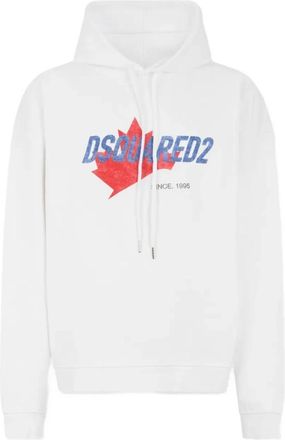 Dsquared2 Homme, Sweatshirts et sweats &agrave; capuche, Blanc, Taille: XL SweaT-shirts & SweaT-shirts &agrave; capuche