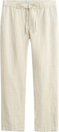 GANT Homme, Pantalons, Beige, Taille: XL Pantaloni in lino a righe