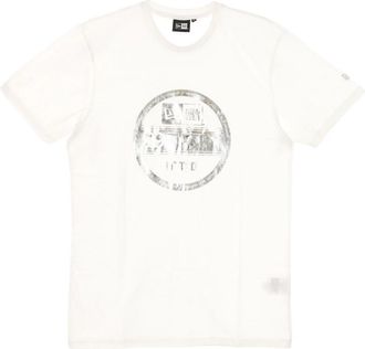 New Era Essential Visor Sticker Tee - - Tops - Herren - Wei&szlig; - XL