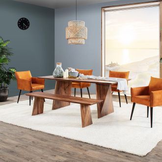 ars manufacti home24 Esstisch Tebay 200 x 76 x 100cm Braun