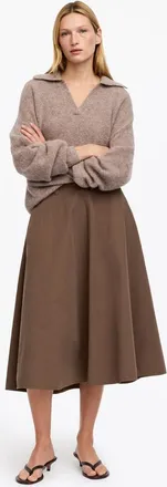 Arket Tellerrock Aus Baumwolle -Beige