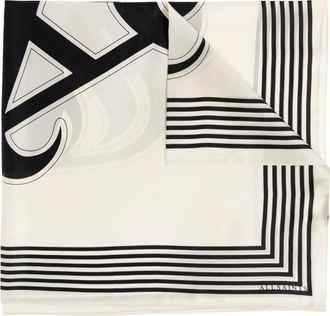 AllSaints Femme, Accessoires, Beige, Taille: ONE Size The Silk Scarf