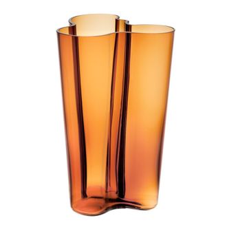 iittala Aalto Vase Glas Kupferfarben, Maße: 17cm x 17cm x 25cm, 1007881, Kupfer