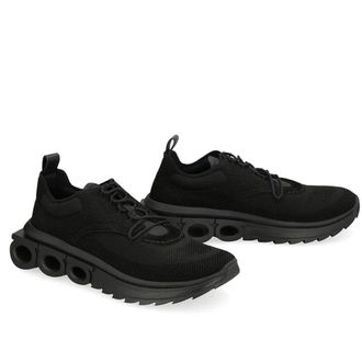 Ferragamo Mens Black Fabric Athletic Sneakers