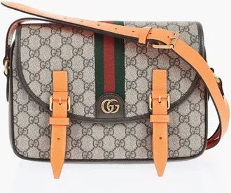 Gucci All Over Logo Faux Leather Shoulder Bag Gr&ouml;&szlig;e Unica