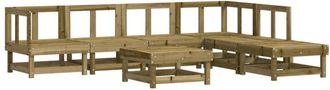 vidaXL Vidaxl - Salon de jardin 7 pcs bois de pin impr&eacute;gn&eacute;