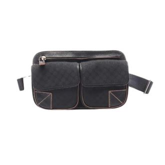 Celine Pre-owned Macadam Canvas Leather Waist Bag - - Pre-owned - Damen - Schwarzk - ONE SIZE