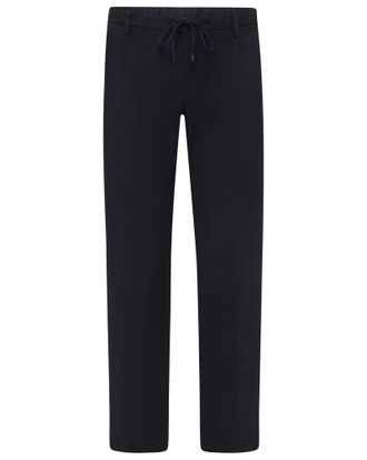 Alberto Bundfaltenhose Barista in Flanell-Qualit&auml;t mit Kordelzug, Tapered Fit in