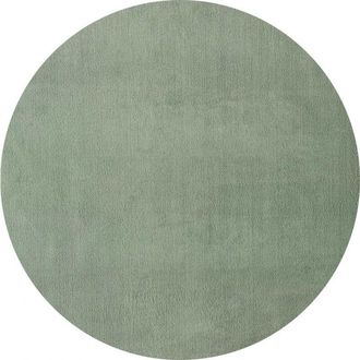 Un amour de tapis Unamourdetapis - Tapis LYN10 lavable 30°C Ø200cm Vert Clair, tapis shaggy uni à longs poils