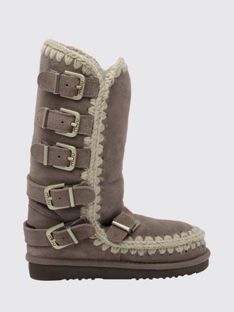 Mou Wadenhohe Eskimo Lammfellstiefel mit H&auml;keln&auml;hten