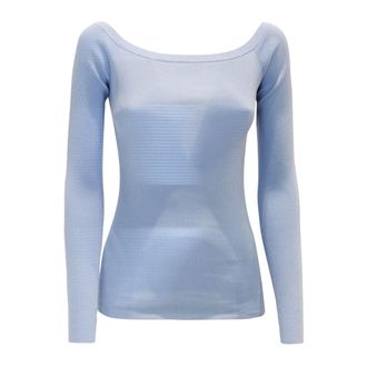 P.A.R.O.S.H. P.a.r.o.s.h., Femme, Pulls, Bleu, Taille: 42 FR Pull en coton bleu poudré Ss24