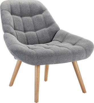 Vente-Unique Vente-unique - Fauteuil en tissu gris luosto