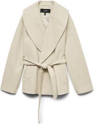 Vero Moda Bestseller A/S Veste VMANNE Bergen LCS pour Femme, Oatmeal/d&eacute;tail : m&eacute;lang&eacute;, Taille S, Oatmeal/d&eacute;tails : m&eacute;lange., S
