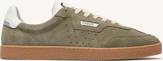 Faguo Baskets cuir su&egrave;de kaki fonc&eacute; - LUMBO