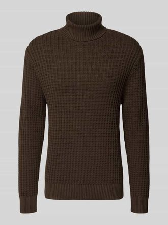 Selected Regular Fit Rollkragenpullover in Waffel-Struktur Modell TOM