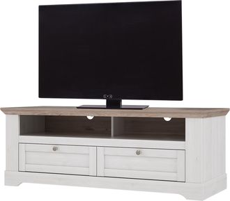 Ridgevalley home24 TV-Lowboard II Spanplatte, foliert Weiß 145 x 54 x 55cm