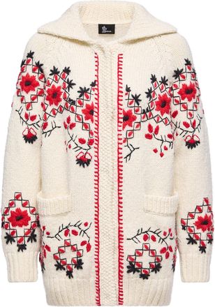 Moncler Cardigan brodé en laine mélangée
