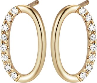 Edenly Ohrringe Frische - April - Gelbgold, 18 Karat, mit Diamanten