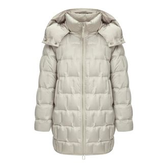 Cesare Gaspari Doudoune mi-longue &agrave; capuche - Femme - Manteaux - Beige - Taille: 44 FR