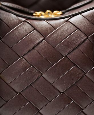 Stella McCartney Ryder Woven Shoulder Bag, Woman, Chocolate