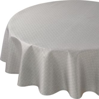 Curt Bauer Tischdecke Riga Damast grau Gr&ouml;&szlig;e rund: 160 cm &Oslash;